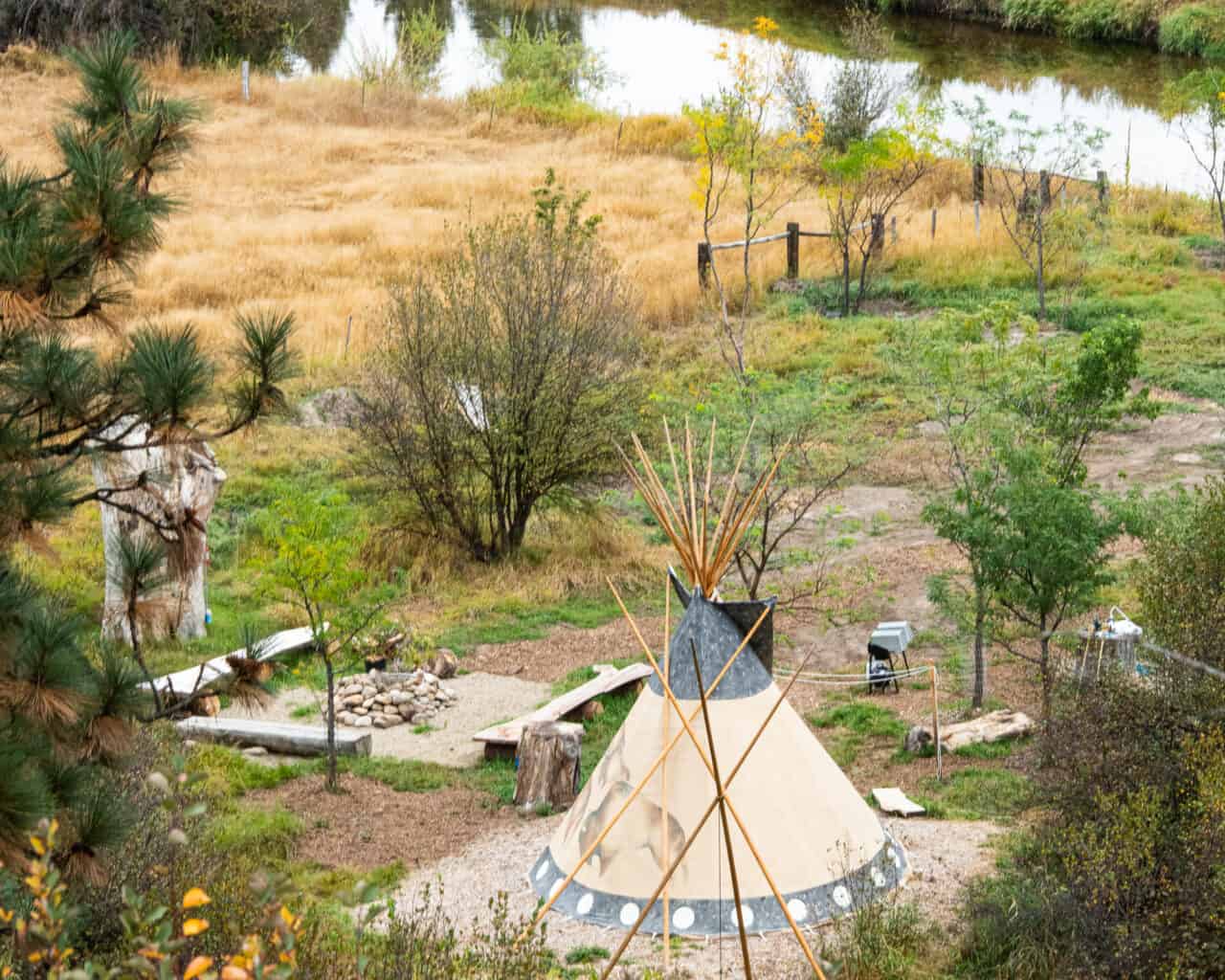 Teepees by the River